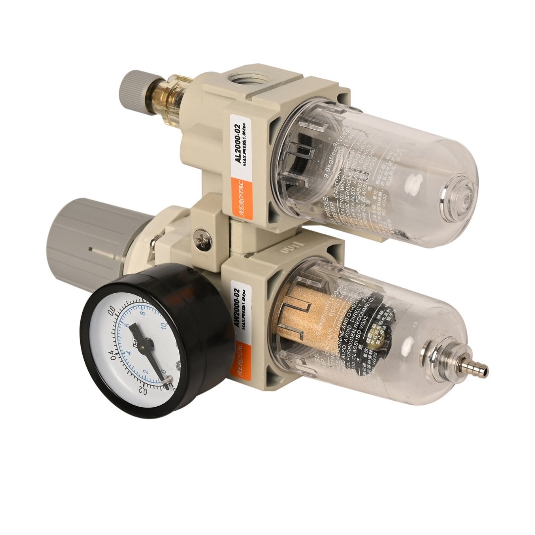 HYCO BSP Pneumatic FRL Unit (Air Filter + Regulator + Lubricator) with ...