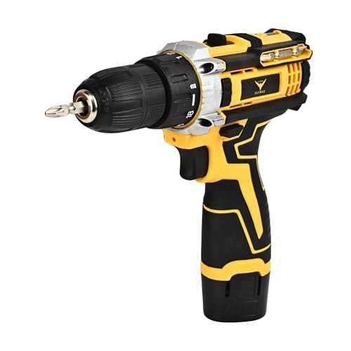 HYCO LABEL FLYMAX CD-1000 12V Cordless Drill Machine, 1500 RPM, 2-Speed ...